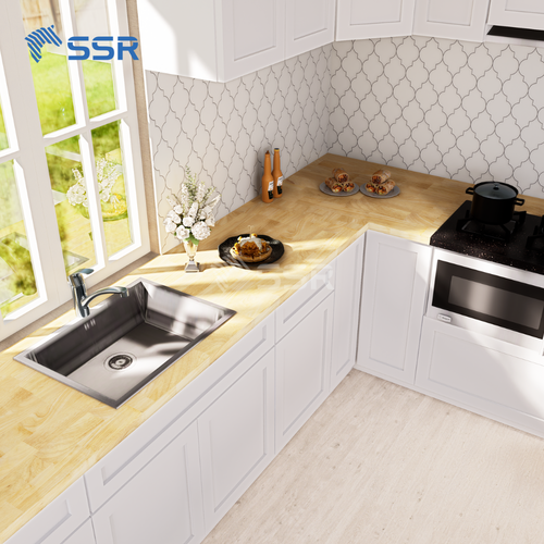 Vietnam Hevea Wood Butcher Block Countertops